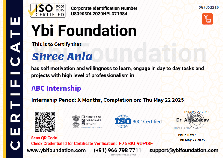 2 Weeks Internship in Ai, Data Science, Machine Learning, Python, Gen Ai and more